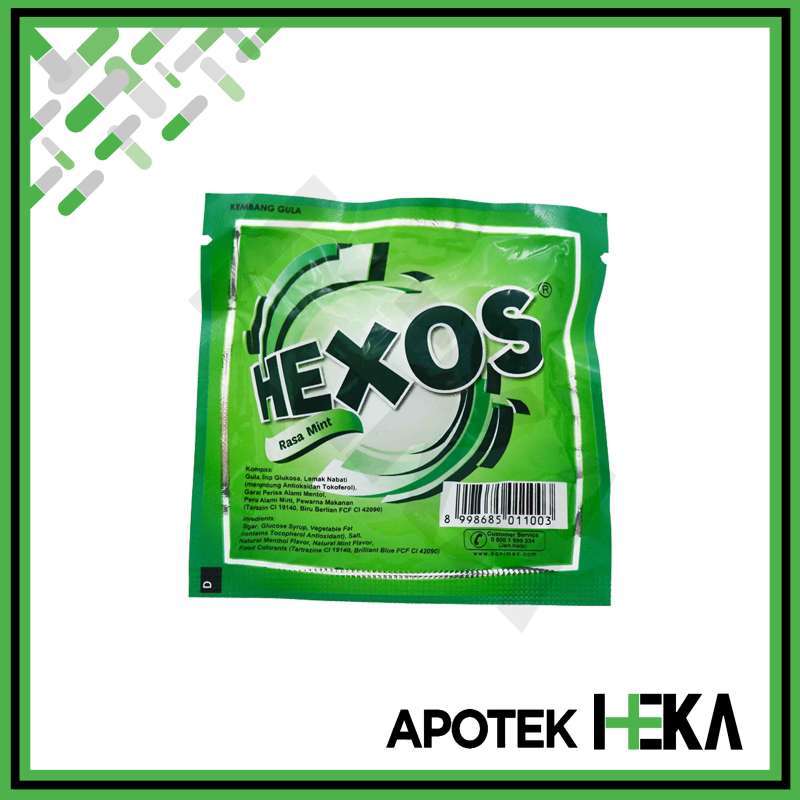 Jual Permen Hexos Mint Isi 5 Butir - Permen Penyegar Nafas - Mint Di ...