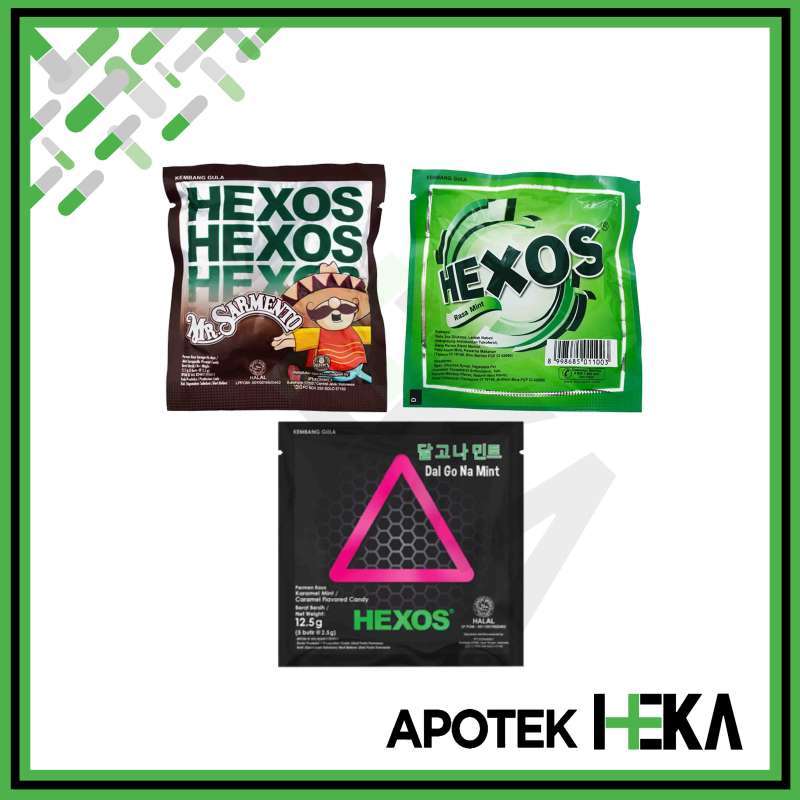 Jual Permen Hexos Mint Isi 5 Butir - Permen Penyegar Nafas - Mint Di ...