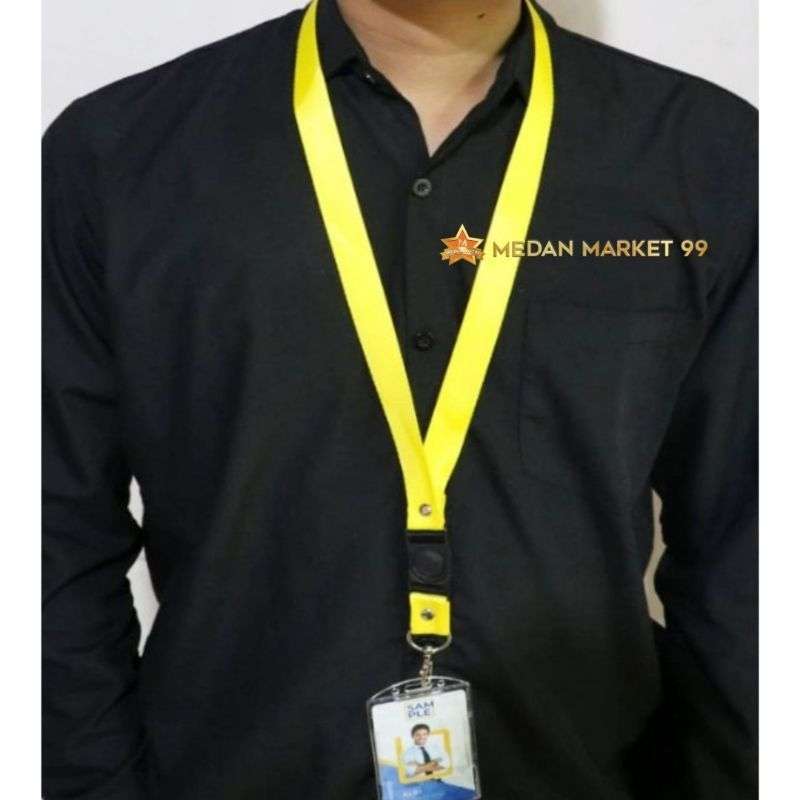 Jual Tali Lanyard Lebar 2 Cm Polyster Stopper Id Card/ Name Tag ...