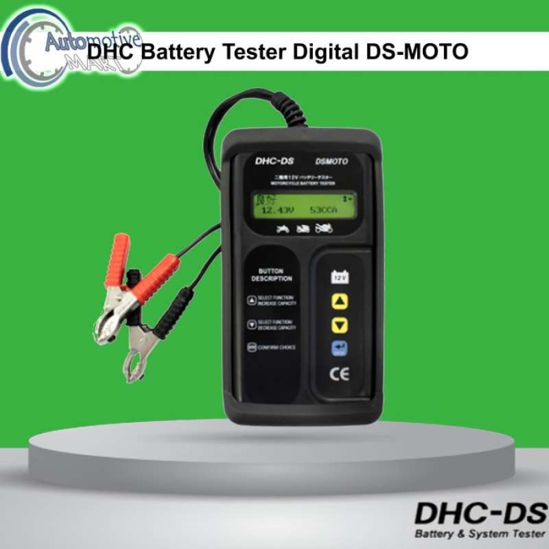 Promo Dhc Digital Battery Tester Ds Moto - Alat Pengukur Tegangan Aki ...