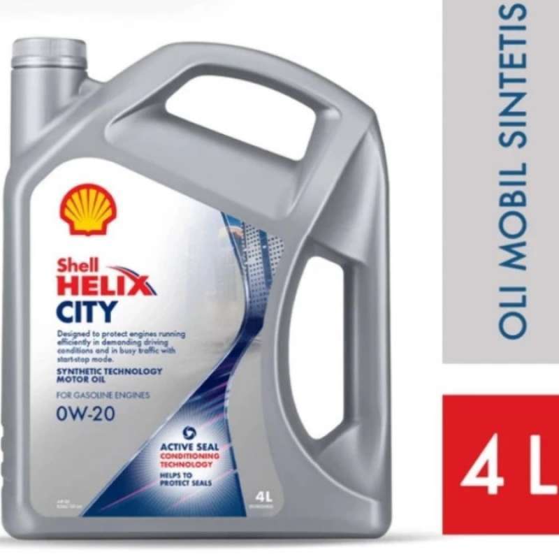 Promo Oli Mobil Shell Helix City Sae 0w-20 Kemasan 4 Liter Diskon 23% ...