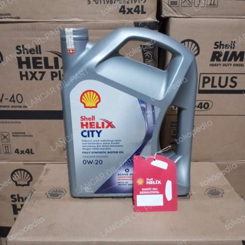 Promo Oli Mobil Shell Helix City Sae 0w-20 Kemasan 4 Liter Diskon 23% ...
