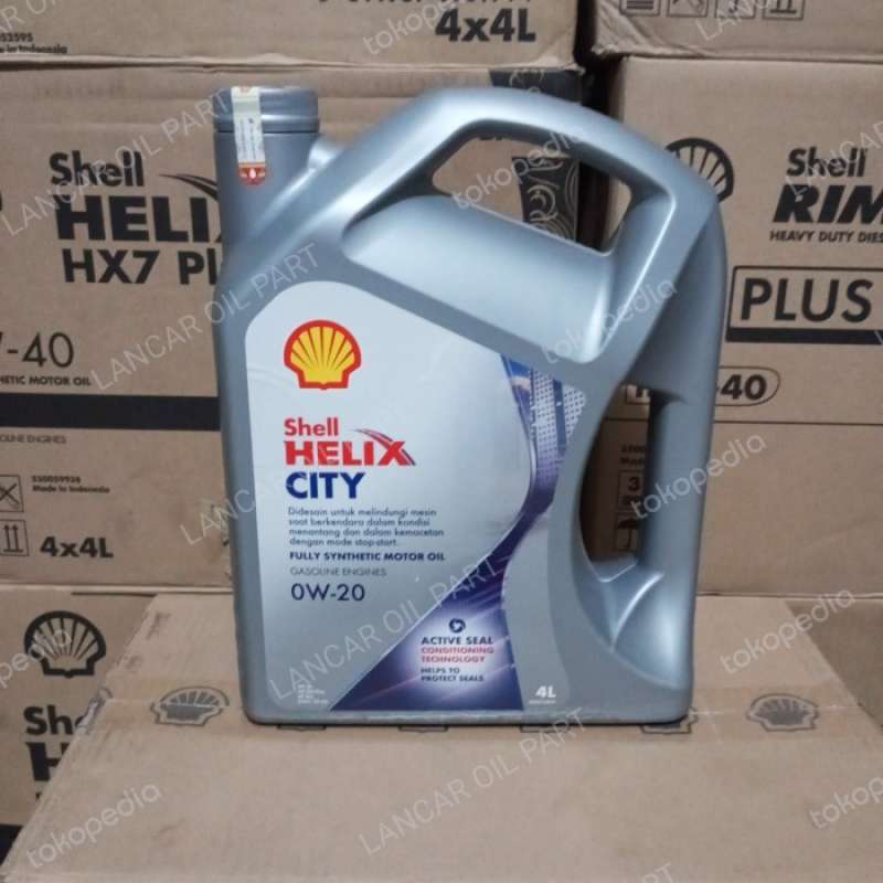 Promo Oli Mobil Shell Helix City Sae 0w-20 Kemasan 4 Liter Diskon 23% ...