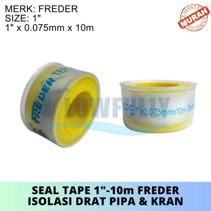 Jual Seal Tape 1 Inch Freder 10 M Isolasi Air Drat Kran Pipa Siltip ...