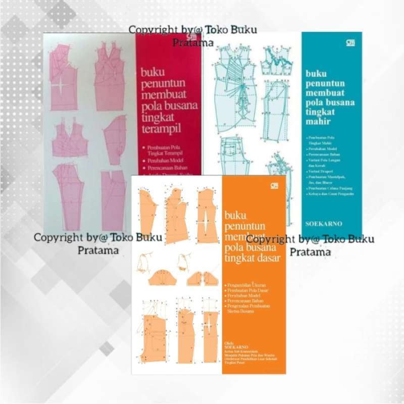 Jual (ori)buku Menjahit Penuntun Membuat Pola Busana Dasar,terampil,mahir - Tingkat Dasar Di ...