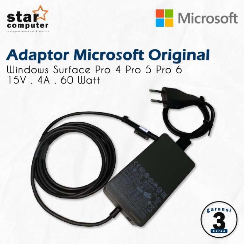 Promo Adaptor Charger Microsoft Surface Pro 4 Pro 5 Pro 6 Pro 7 ...