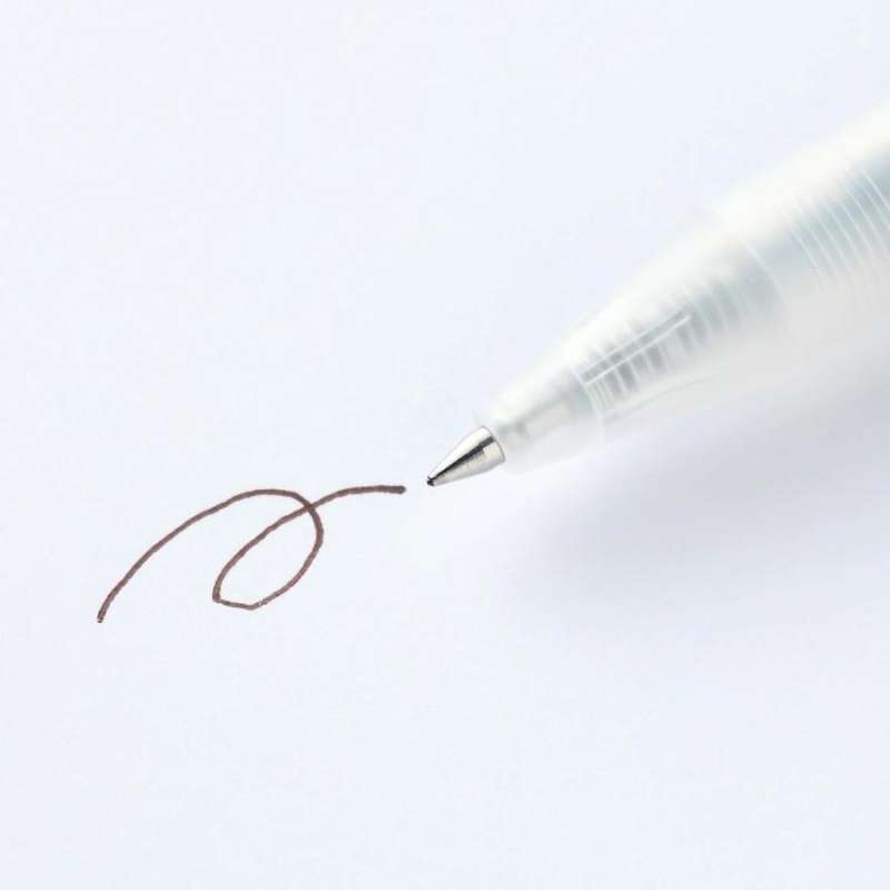 Jual Muji Knock Type Gel Ink Pen 0.5mm Pulpen Original Muji - Orange Di ...