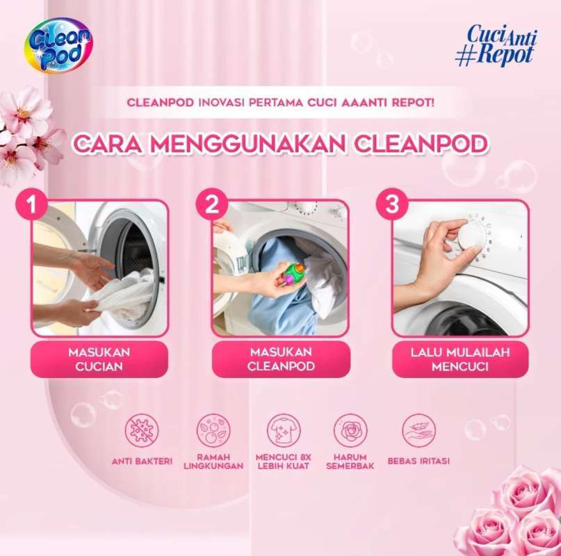 Jual [buy 1 Get 1 Free] Clean Pod Pink Romance + Free Cleanpod Fantasy ...