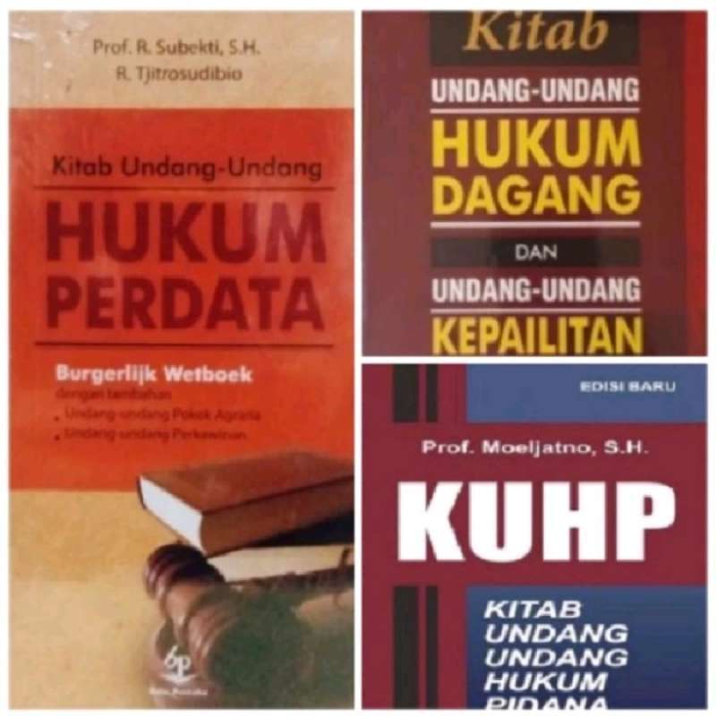 Jual Kitab Undang Undang Hukum Perdata, Kuhper , Kuhp, Kuhd - R Subekti ...