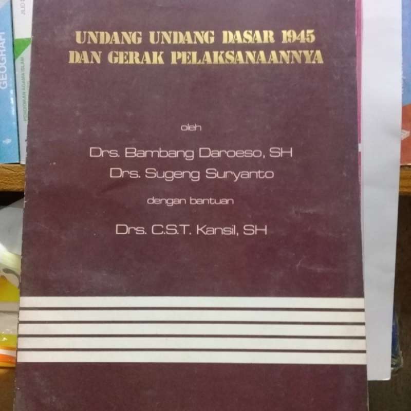 Jual Buku Undang Undang Dasar 1945 Dan Gerak Pelaksanaannya Di Seller ...