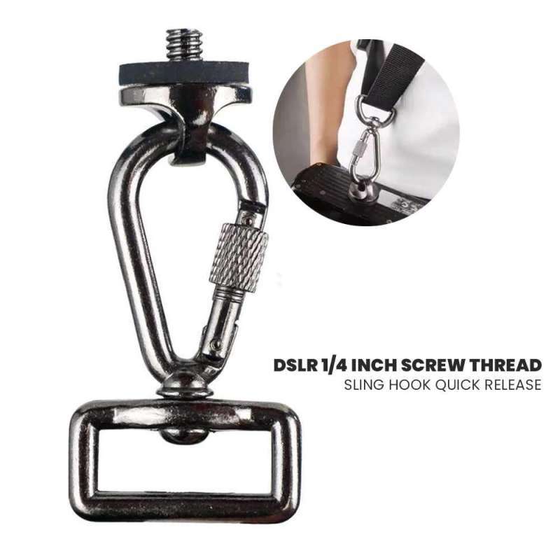 Jual Dslr 1/4 Inch Screw Thread Adaptor Sling Hook Quick Release Rv77 ...
