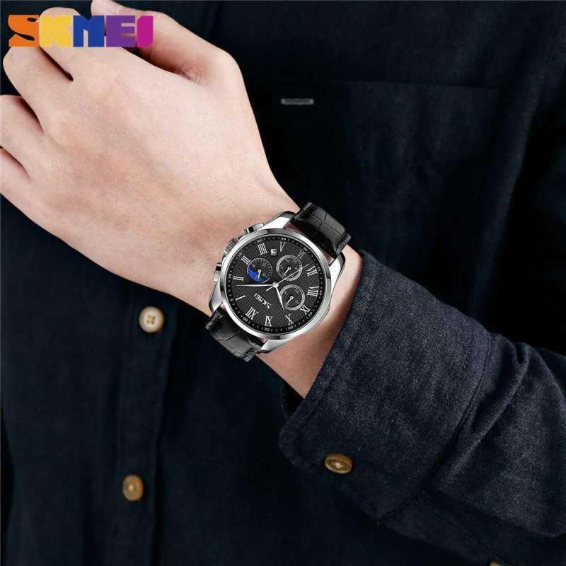 Jual Jam Tangan Analog Pria Strap Kulit 9260 Aneh Pria Casual Jarum ...