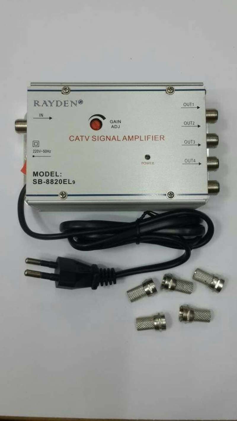 Promo Rayden Catv Signal Amplifier 4 Way 20dbi / Splitter Penguat ...