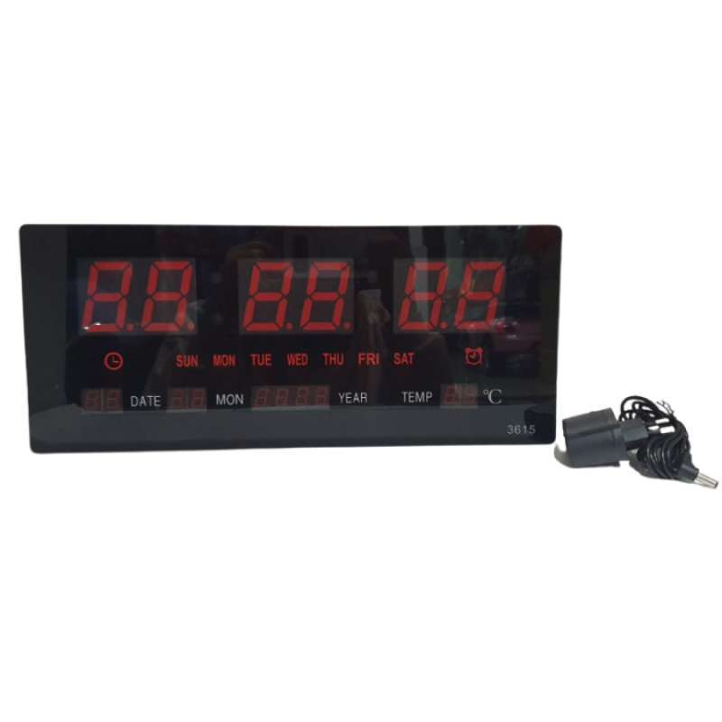 Promo Jam Digital Led Besar Kalender Temperature Alarm Meja Dinding ...