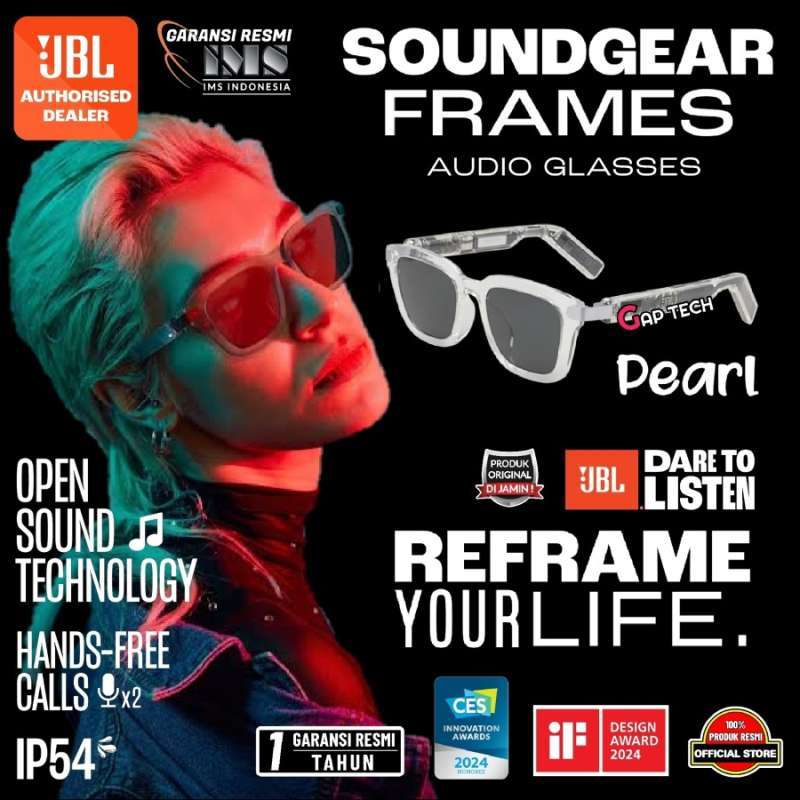 Jual Jbl Soundgear / Sound Gear Frames Audio Glasses Original - Square Pearl Di Seller Gap Tech ...