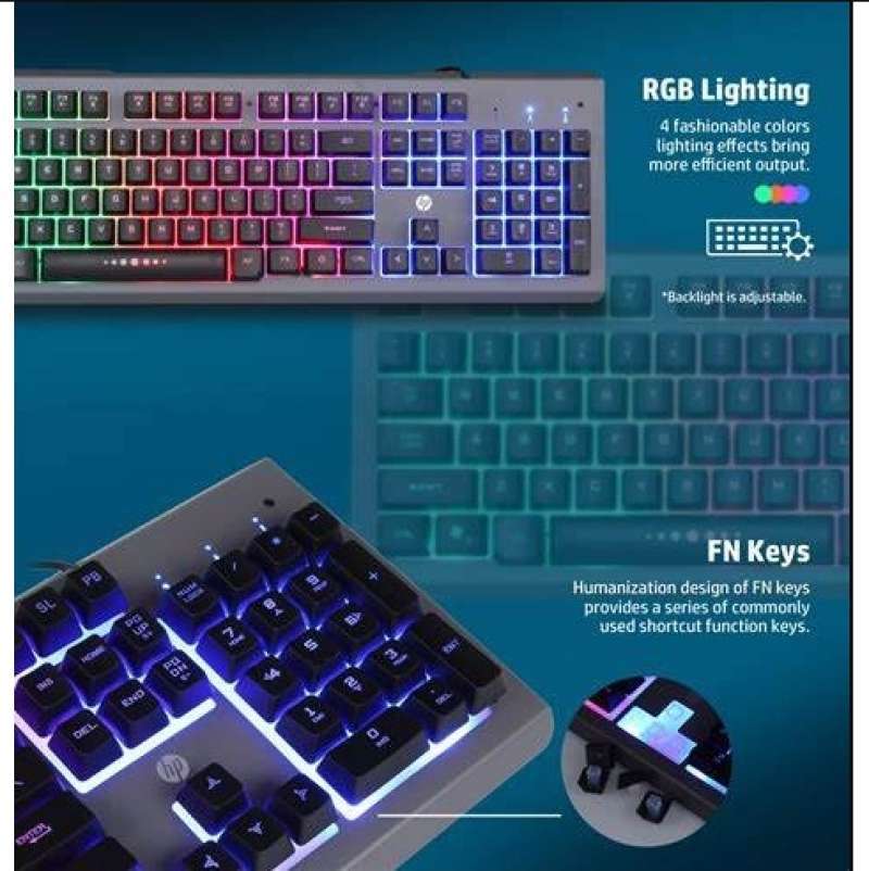 Jual Hp K100 Keyboard Office Gaming (rainbow Backlight) Di Seller ...
