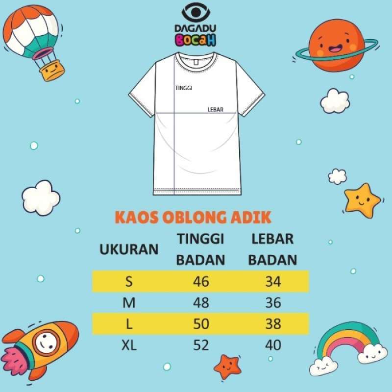 Jual Kaos Dagadu Bocah Adik Official Power Of Bocil - S, Azure Blue Di ...