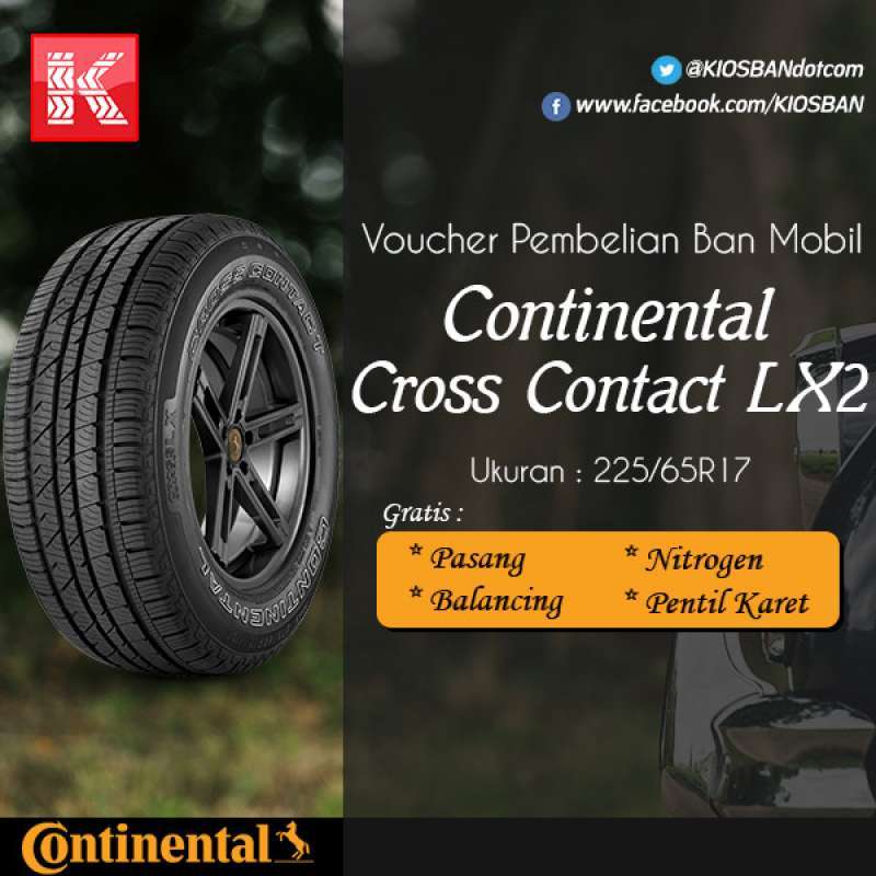 Promo Ban Mobil Continental Cross Contact Lx2 225/65r17 Vocer Diskon 23 ...