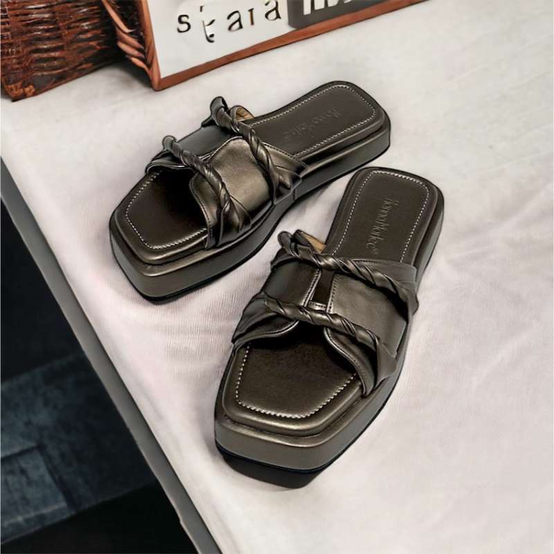 Promo 412 - Micha Sandal Platform Wanita / Tinggi Rata 2,5 Cm By Hanna ...