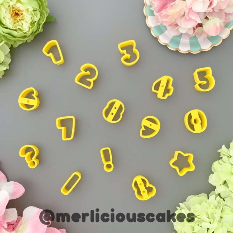 Promo Grande Chubby Numbers And Symbols Cutter Fondant Mold Cake Kue ...