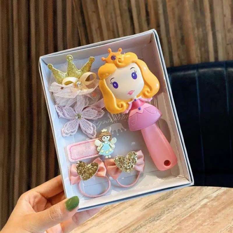 Jual Sisir Dan Jepit Set Frozen Elsa,princess Mermaid,aurora,snow White ...