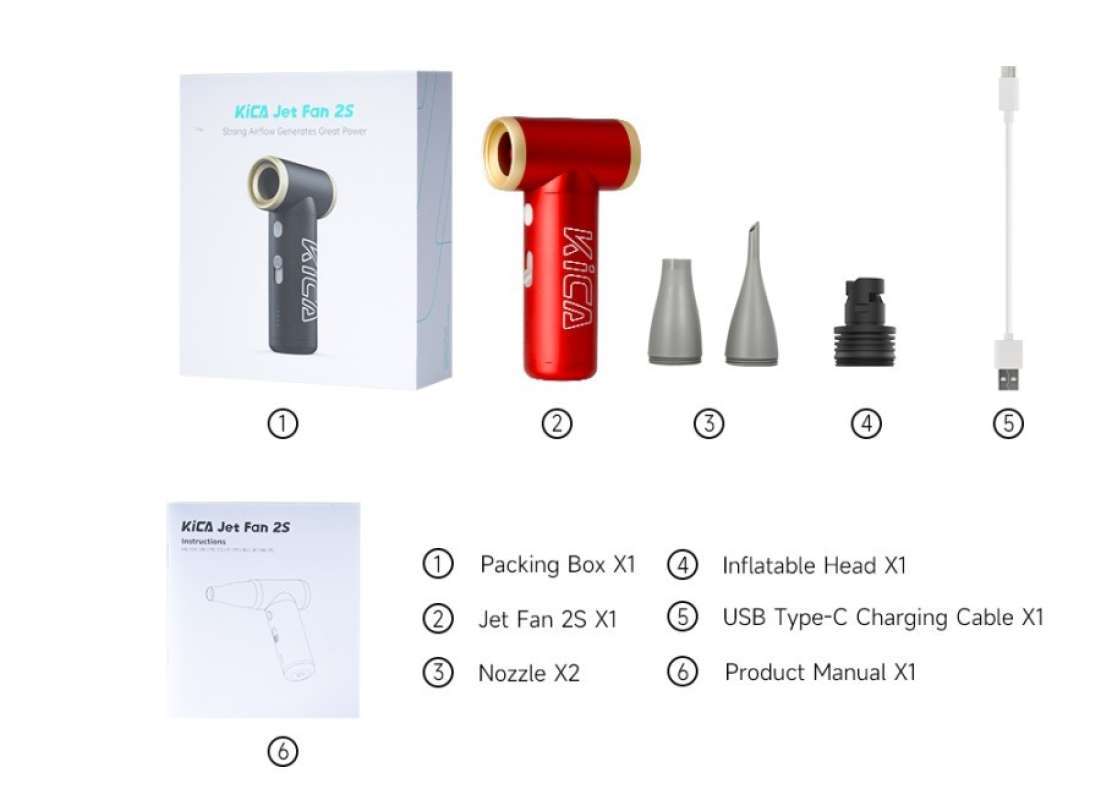 Jual Kica Jetfan 2s Turbo Fan Mini Portable Jet Fan 2s Garansi Resmi ...