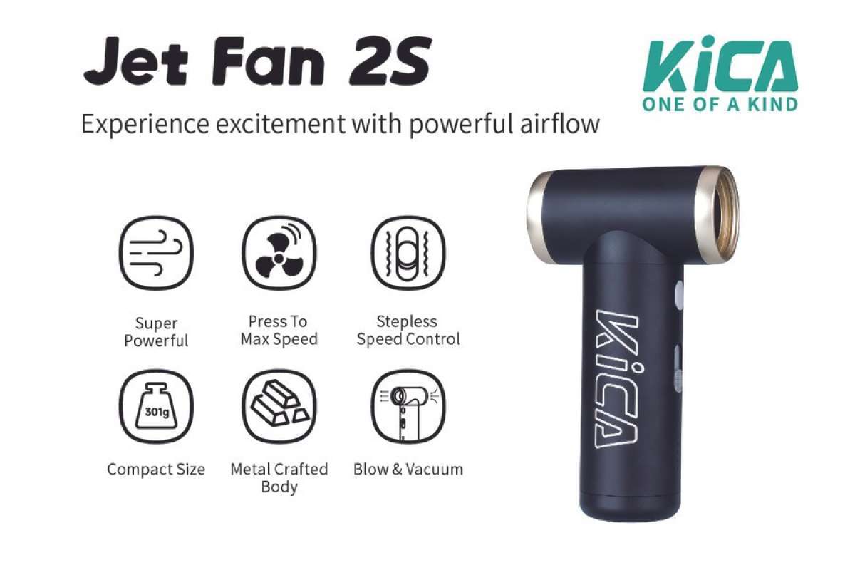 Jual Kica Jetfan 2s Turbo Fan Mini Portable Jet Fan 2s Garansi Resmi ...