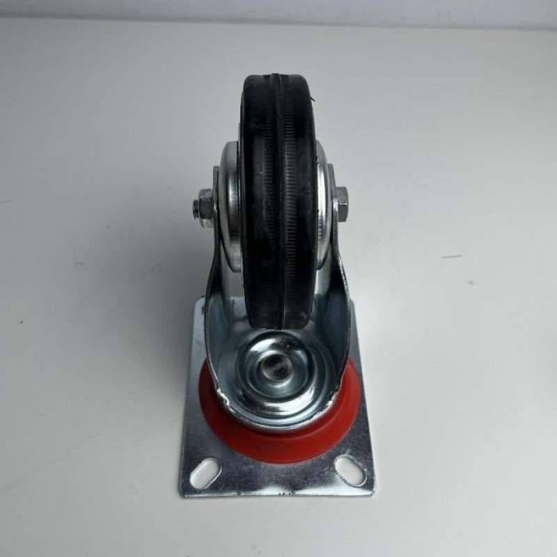 Jual Roda Karet 4 Inch Hidup Hitam Etalase Troli Rak Besi Rubber 100mm ...