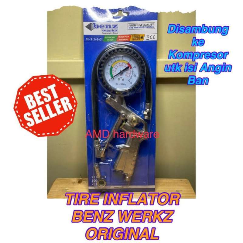 Jual Tire Inflator Pressure Gauge Gun Isi Angin Ban Sperti Tekiro ...