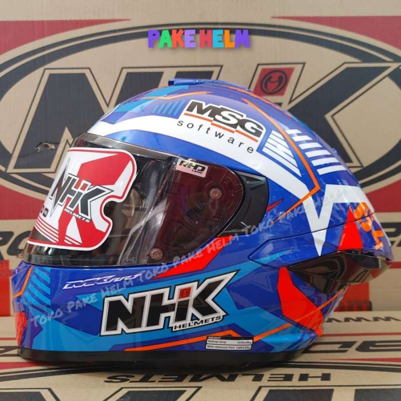 Jual Helm Nhk Mark 1 Gp Edition Boben #5 Blue Bo Full Face - M Di ...