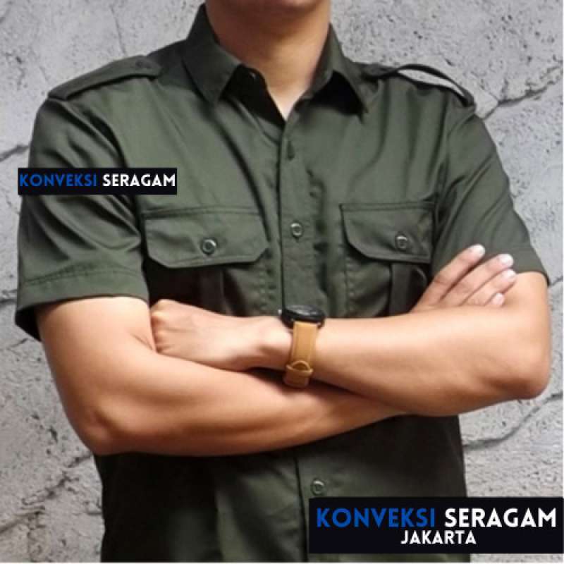Jual Pdl Baju Kemeja Seragam Kerja Pakaian Dinas Lapangan Hijau Army ...