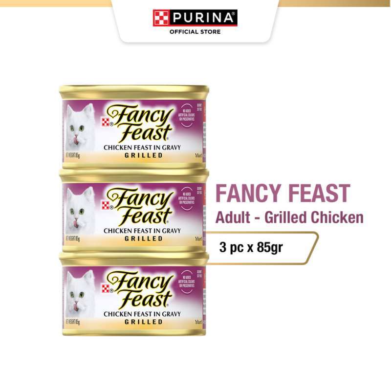 Promo Fancy Feast Adult Grilled Chicken Makanan Kucing Basah 85gr X3pcs ...