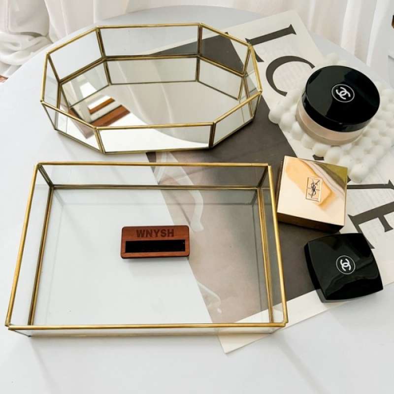 Promo Hexagonal Tray, Mirror Tray, Aesthetic Tray Diskon 23% Di Seller ...