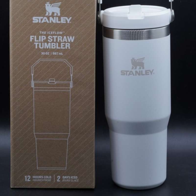 Promo Stanley Flip Straw Frost White Tumbler Cup 887ml 30oz Botol Minum ...
