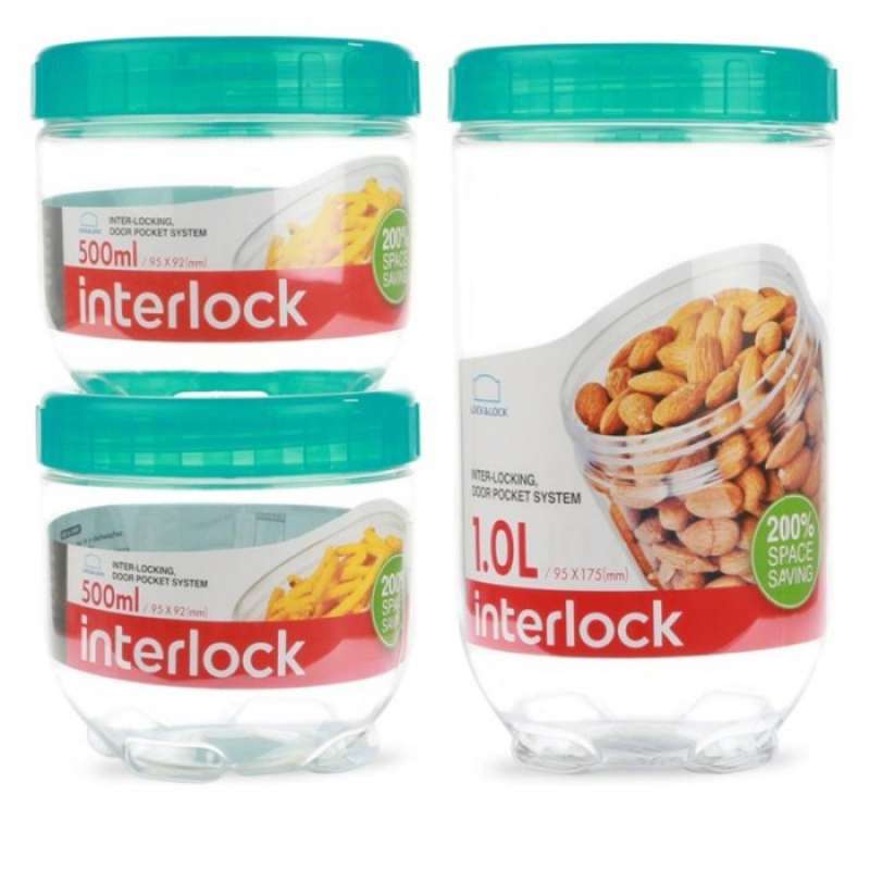Promo Locknlock Food Container Interlock Set 3pcs Diskon 23% Di Seller ...
