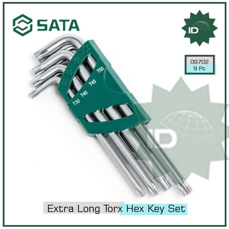 Promo Kunci L 09702 9pc Extra Long Torx Hex Key Set (tamper-proof) Sata ...