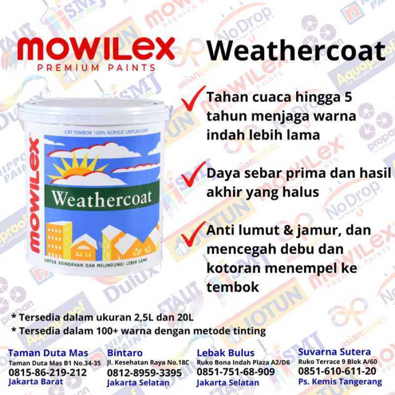 Promo Cat Tembok Luar Mowilex Weathercoat A New Leaf Kemasan 20 Liter