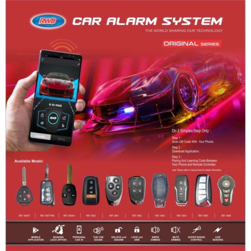 Promo Alarm Mobil Rwb Model Tuk Tuk Alarm Mobil Universal - Rbt 88 ...