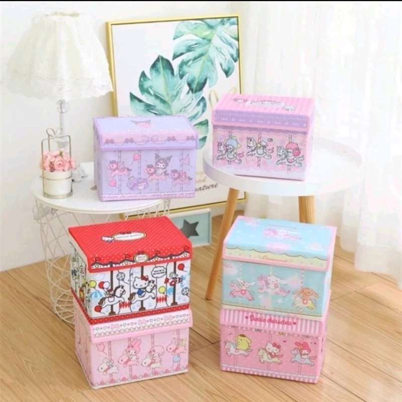 Jual Storage Box Sanrio Dengan Penutup Kawaii Kotak Penyimpanan Tutup ...