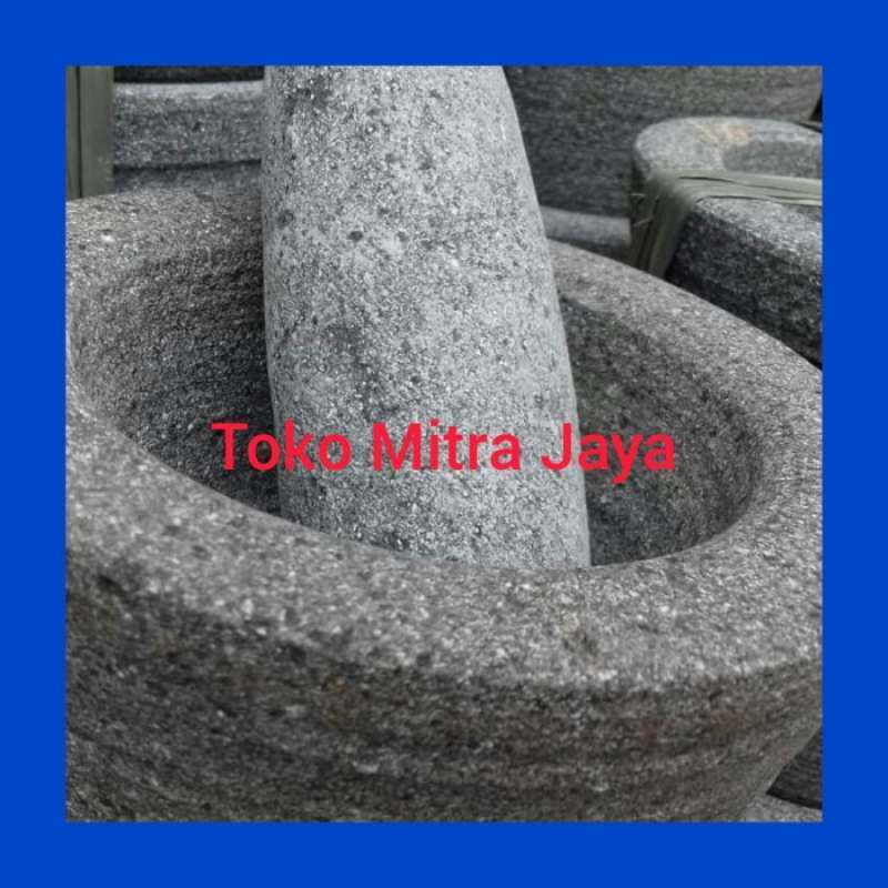 Promo Lumpang Batu Asli Bubut Plus Alu Tumbukan Ukuran 20 Cm Diskon 23% ...