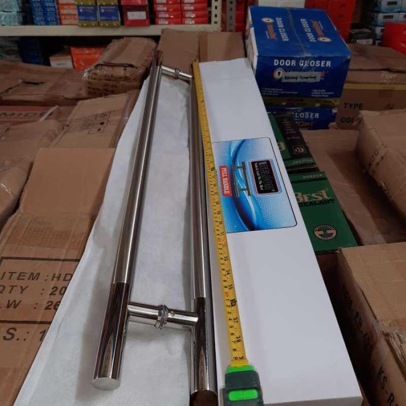 Promo Handle Pintu Kaca Weldom Pjg 100 Cm As 80 Cm Ss Diskon 23% Di ...