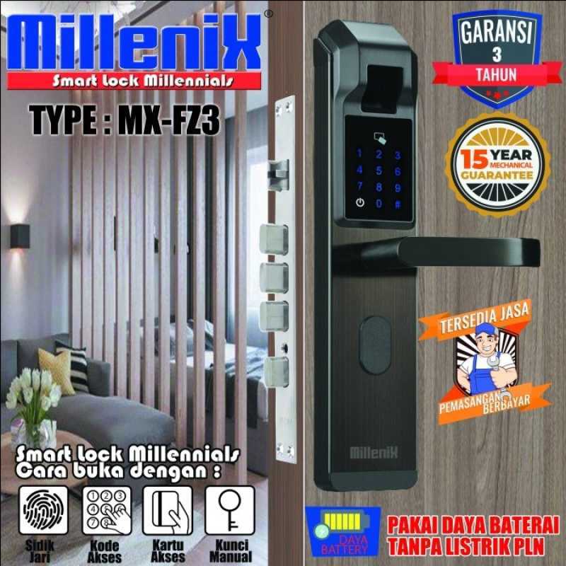 Promo Kunci Pintu Digital Millenix Mx Fz3 Finger Print Code Card Key Diskon 23 Di Seller