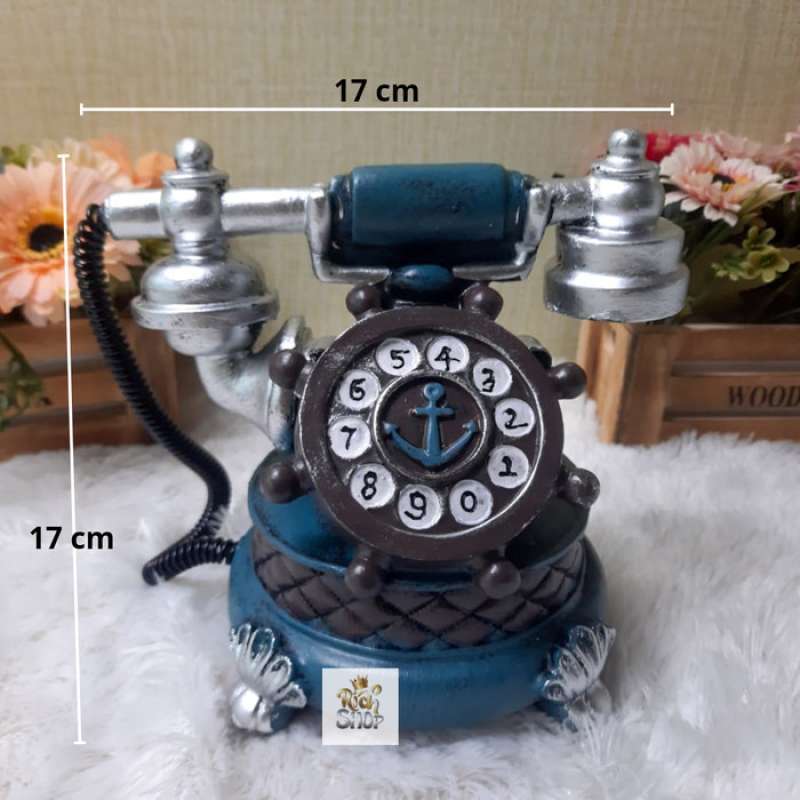 Jual Pajangan Dekorasi Meja Vintage Telepon Umum Retro Property Foto ...