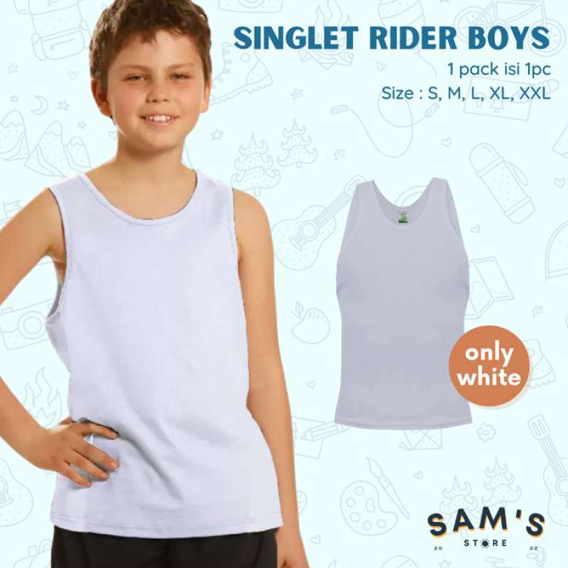 Jual Singlet Kaos Dalam Rider Boys 210 S M L Xl Xxl Katun Adem Anak ...