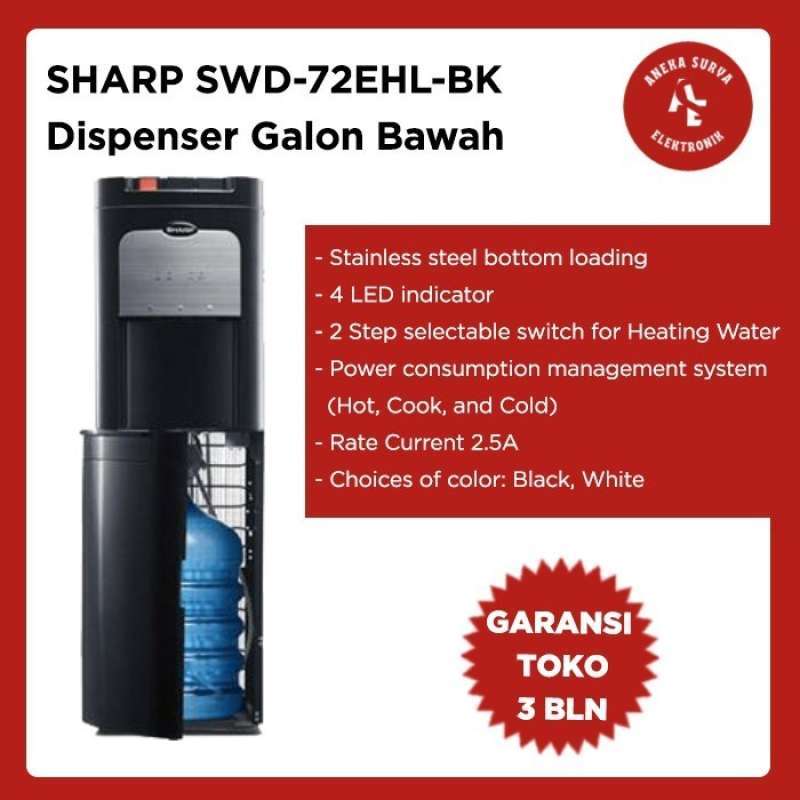Promo Swd-72ehl-bk Dispenser Galon Bawah Bottom Loading Diskon 23% Di ...