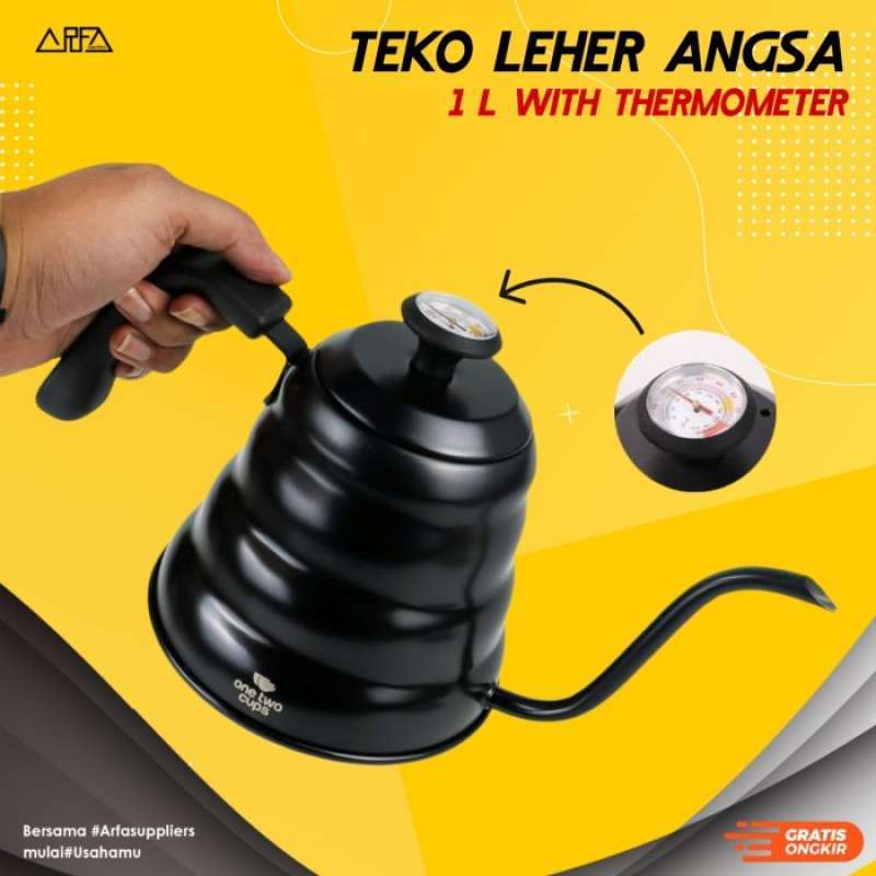 Promo Teko Angsa Thermometer Gooseneck Kettle 1000ml Diskon 23% Di Seller Nishimu Store - Bangka ...