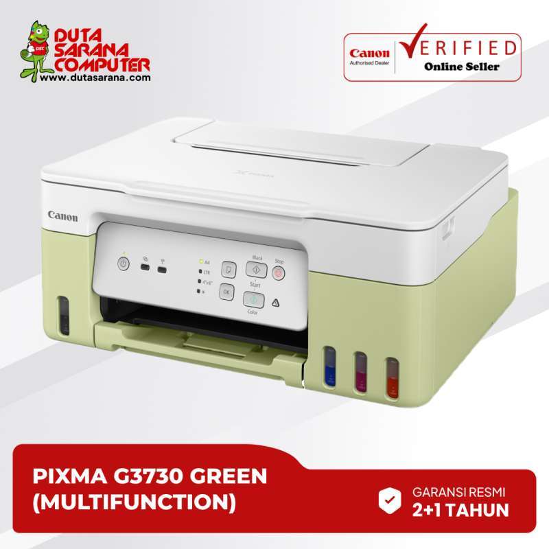 Jual Printer Canon Pixma G3730 G-3730 G 3730 Green Printer A4 Print ...