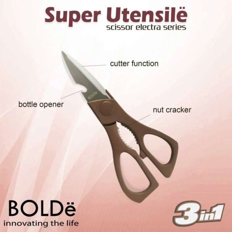 Jual Gunting 3 In 1 Super Utensile Bolde Electra Scissor - Pembuka ...
