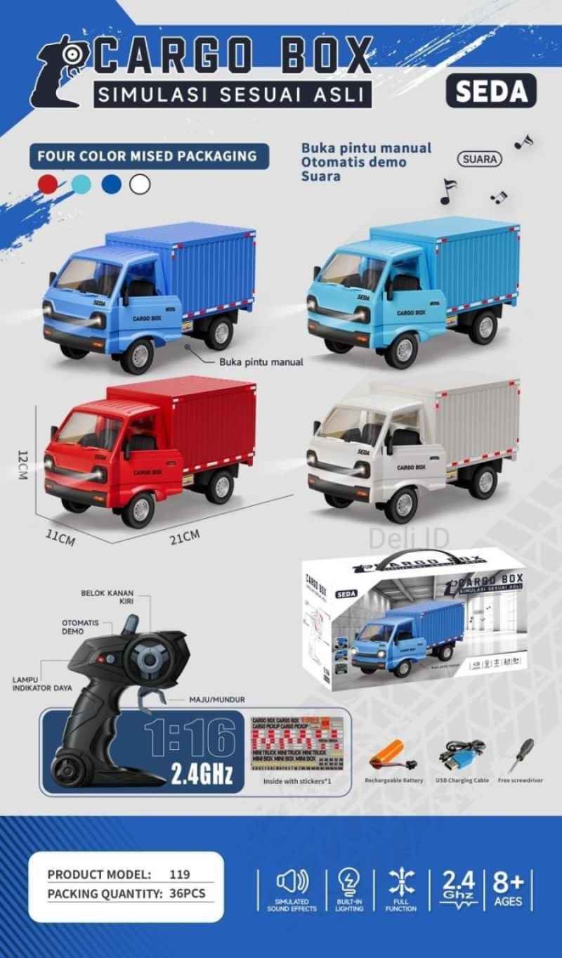Promo Promo- Mainan Mobil Remote Kontrol Truk Cargo Carry Pick Up Rc ...