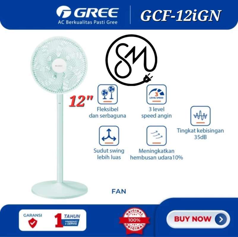 Jual Kipas Angin Gree Gcf-12ign Wind Green Fan 12 Inch Gcf12ign ...